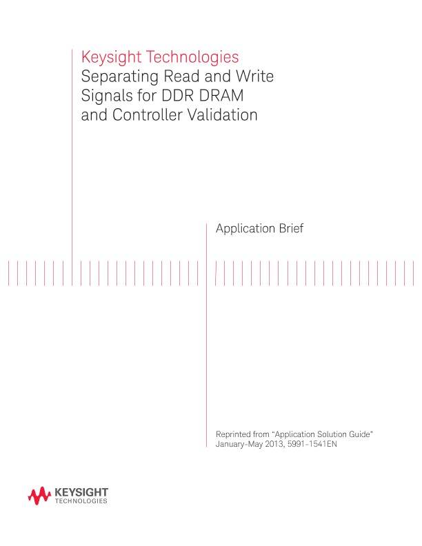 Separating Read & Write Signals for DDR DRAM & Memory Controller PDF Asset Page | Keysight